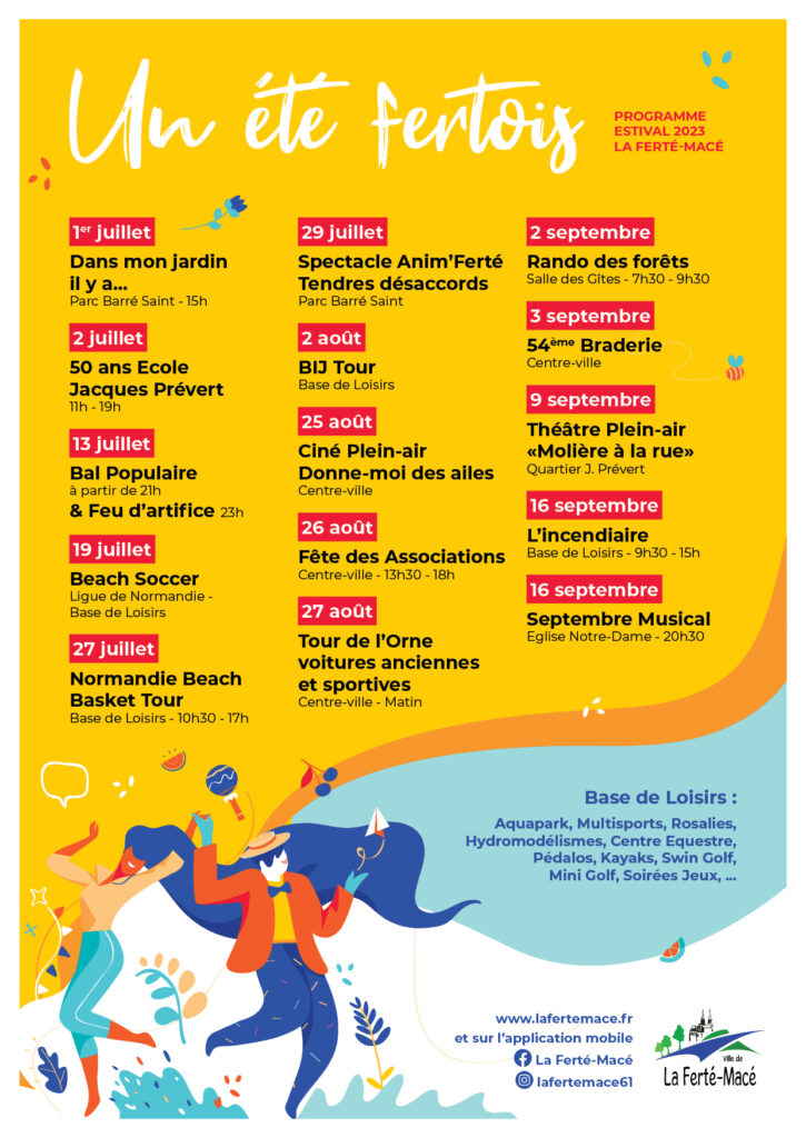 Programme des animations estivales 2023 | Ville de La Ferté-Macé